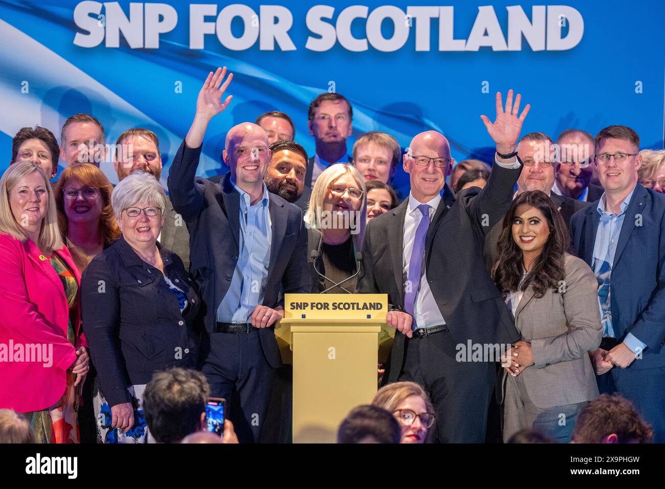 Scottish National Party Leader John Swinney with SNP Westminster leader ...