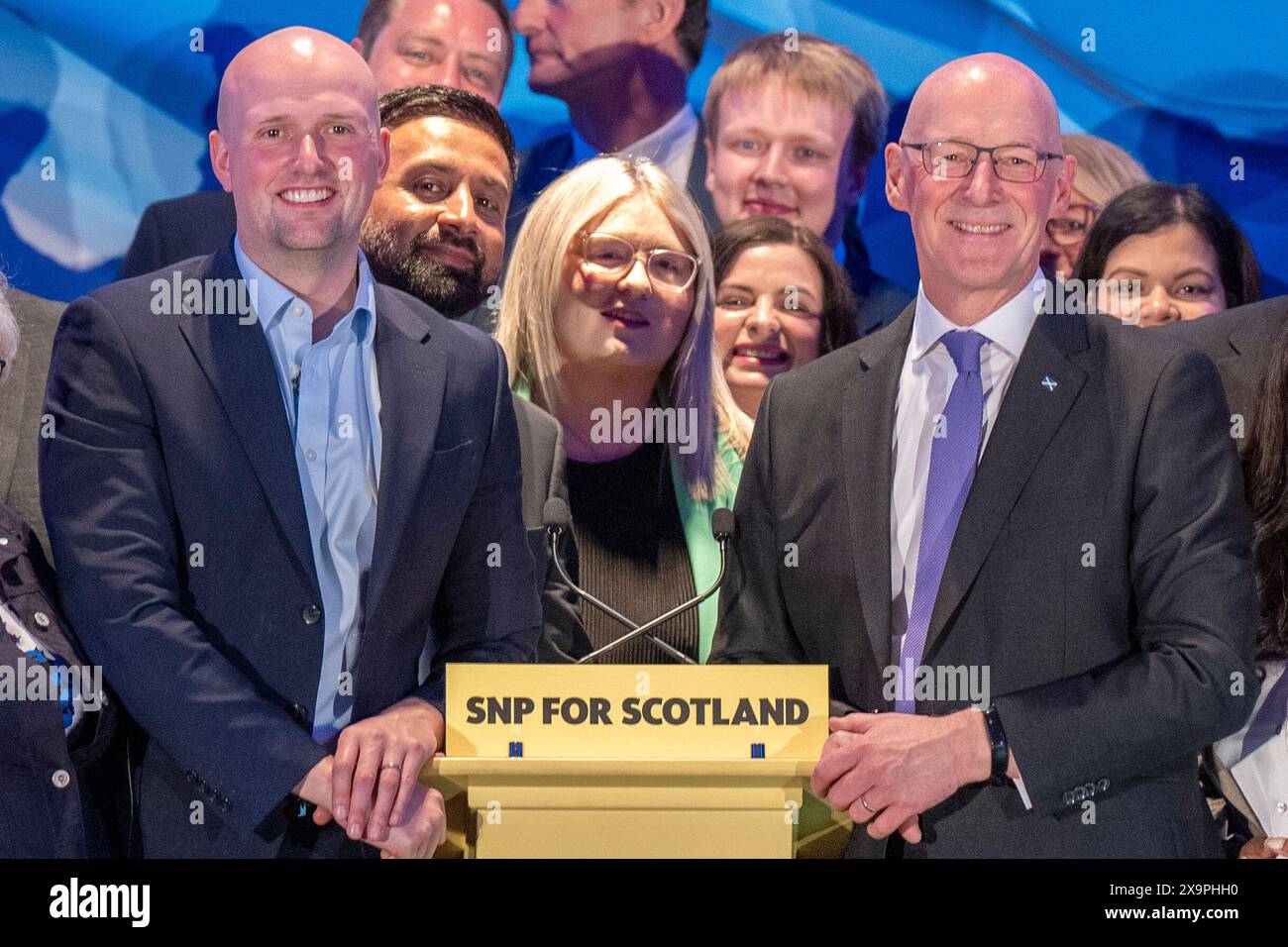 Scottish National Party Leader John Swinney with SNP Westminster leader ...