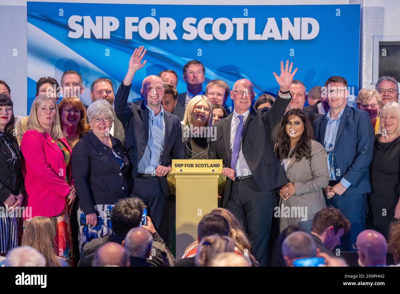Scottish National Party Leader John Swinney with SNP Westminster leader ...