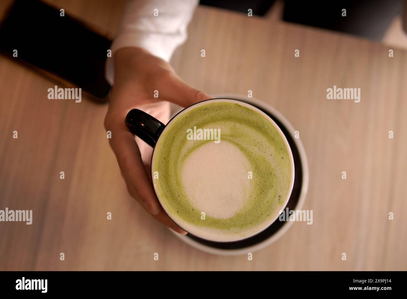 Top view hand cup hi-res stock photography and images - Alamy