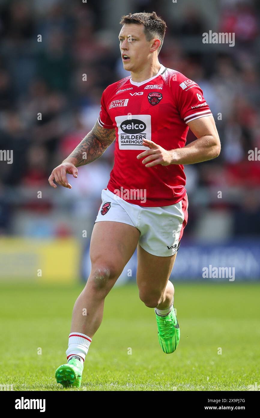 Deon Cross of Salford Red Devils during the Betfred Super League Round ... Deon Cross of Salford Red Devils during the Betfred Super League Round ...