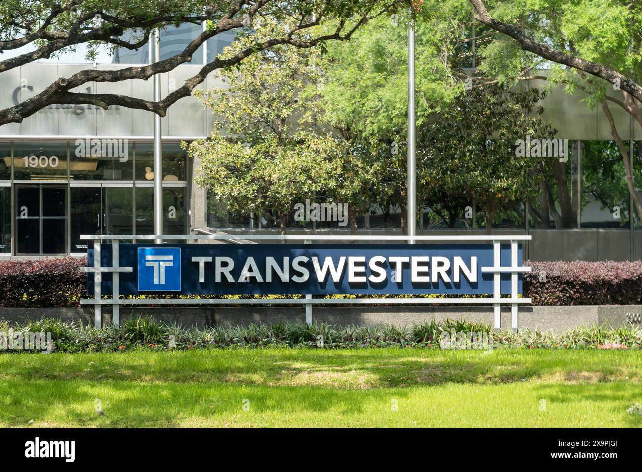 Houston, Texas, USA - April 7, 2024: Transwestern ground sign outside ...