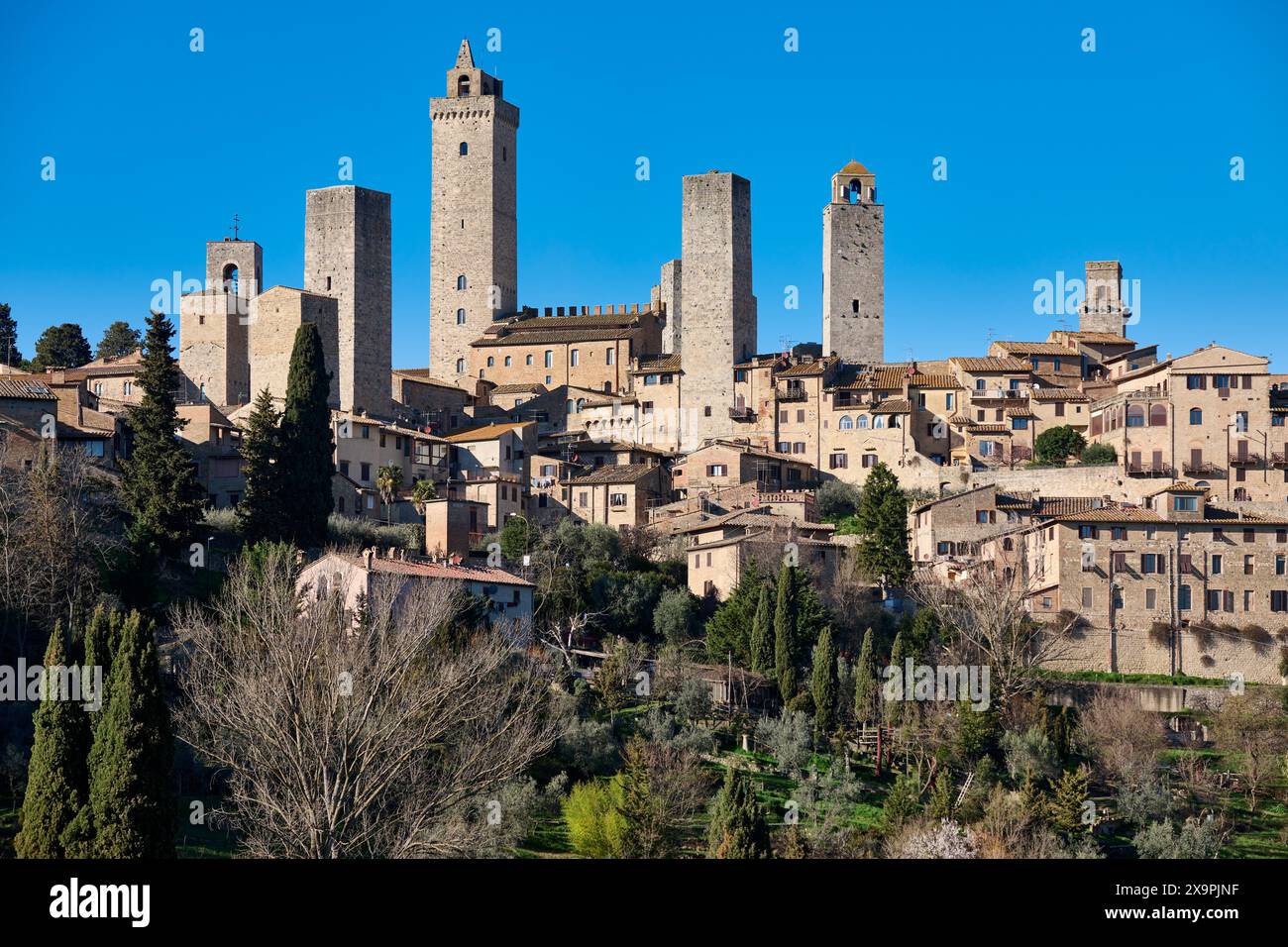 medieval town San Gimignano, Tuscany, Italy Stock Photo - Alamy