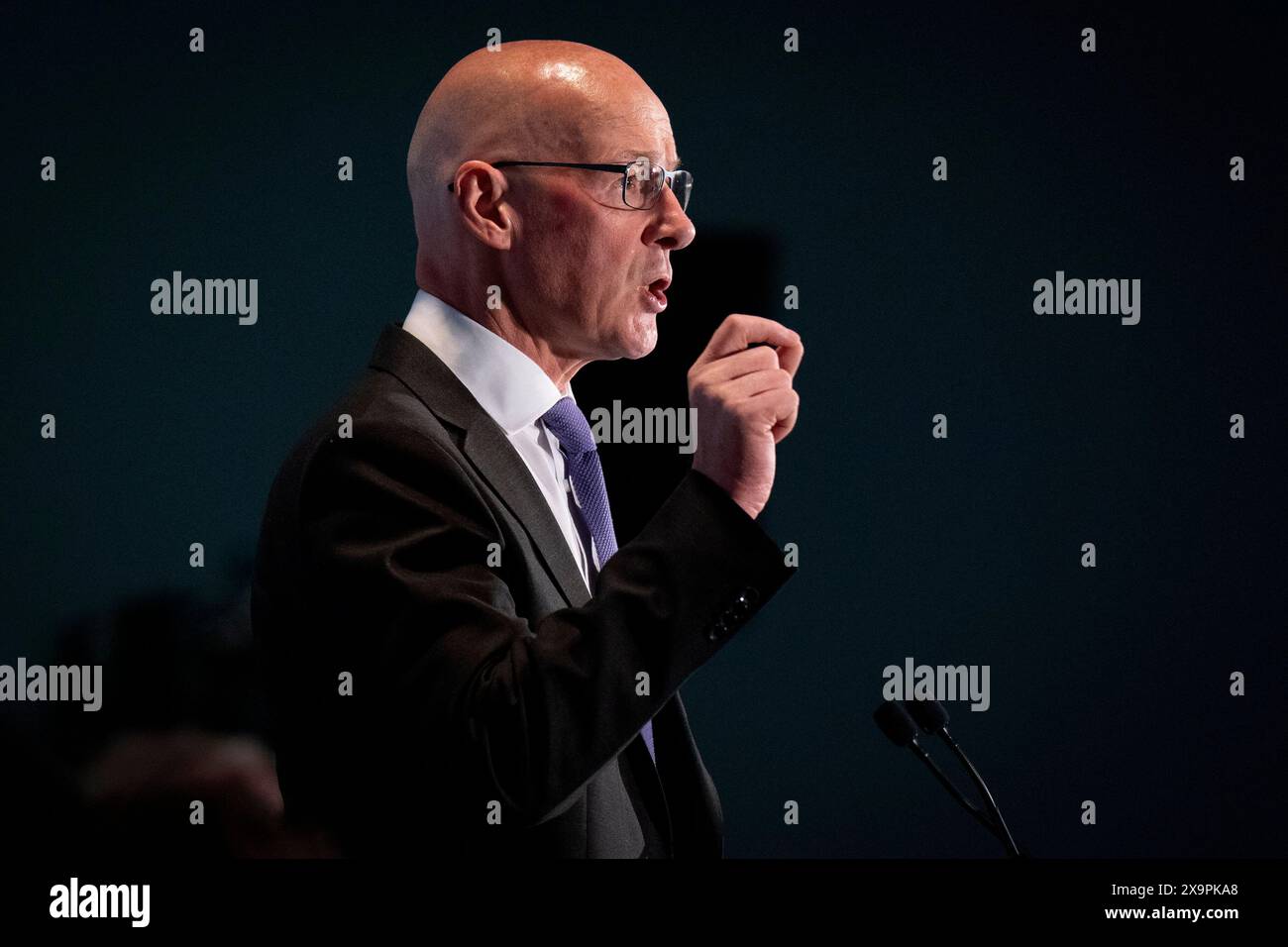 Scottish National Party Leader John Swinney during the SNP General ...