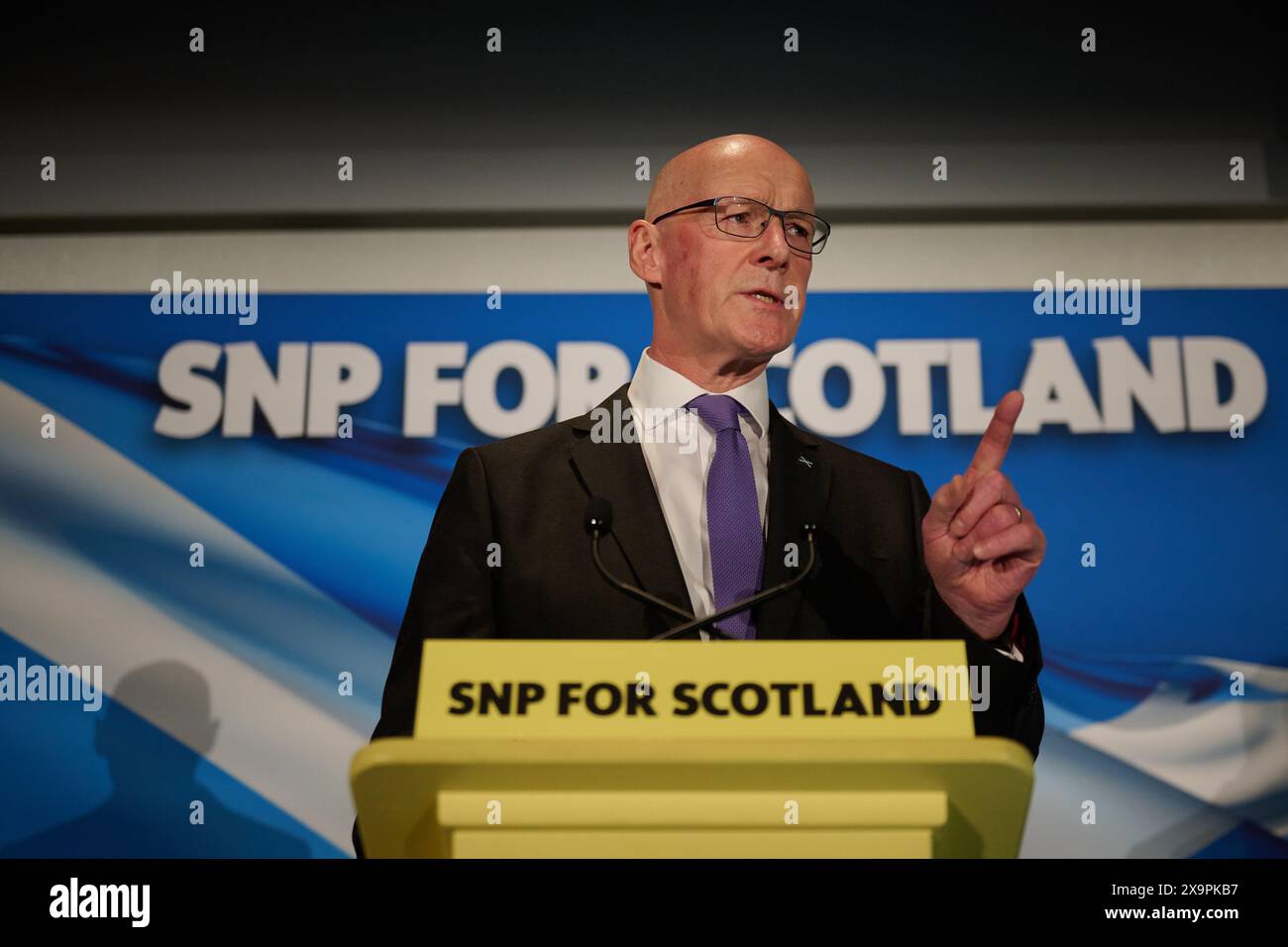 Glasgow Scotland, UK 02 June 2024. First Minister John Swinney MSP at ...