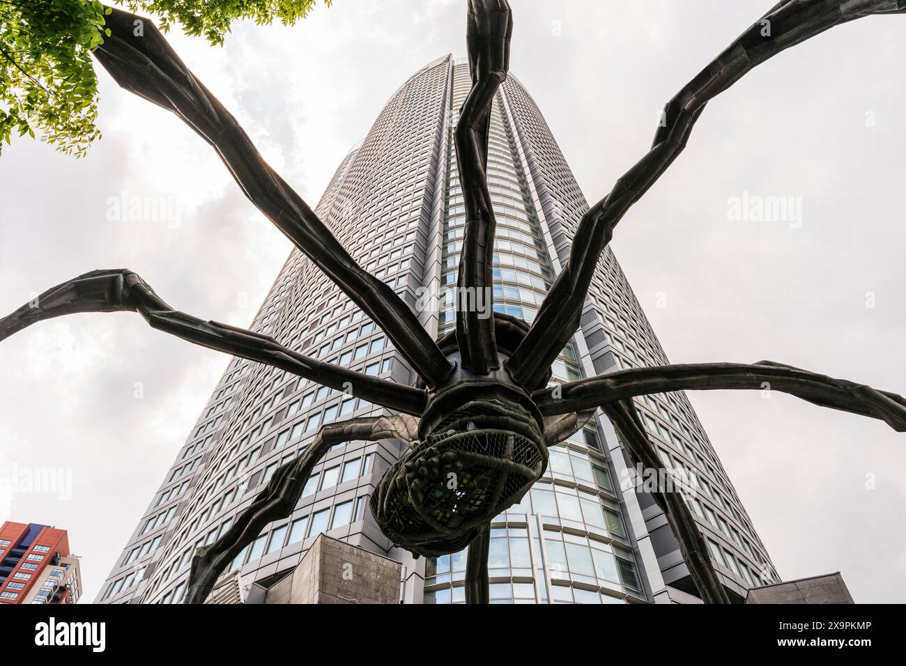 Close up of the body of the Maman spider sculpture outside the Mori Art ...