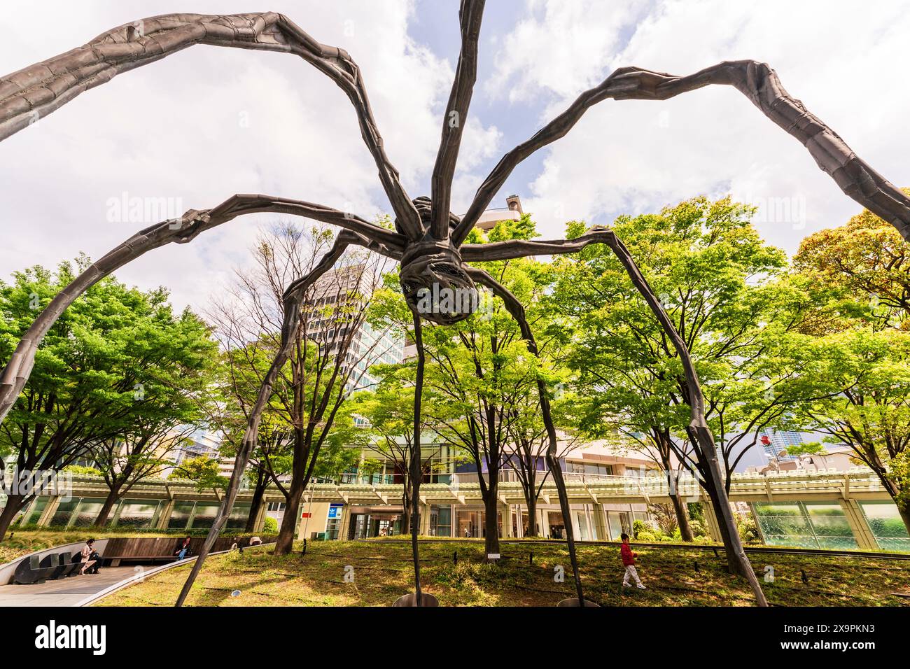 Wide angle view of the giant Maman spider sculpture artwork designed by ...