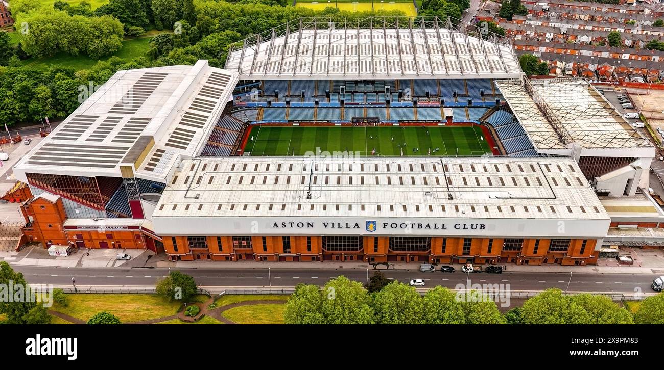 Villa Park - Aston Villa Football Club in Birmingham - aerial view ...