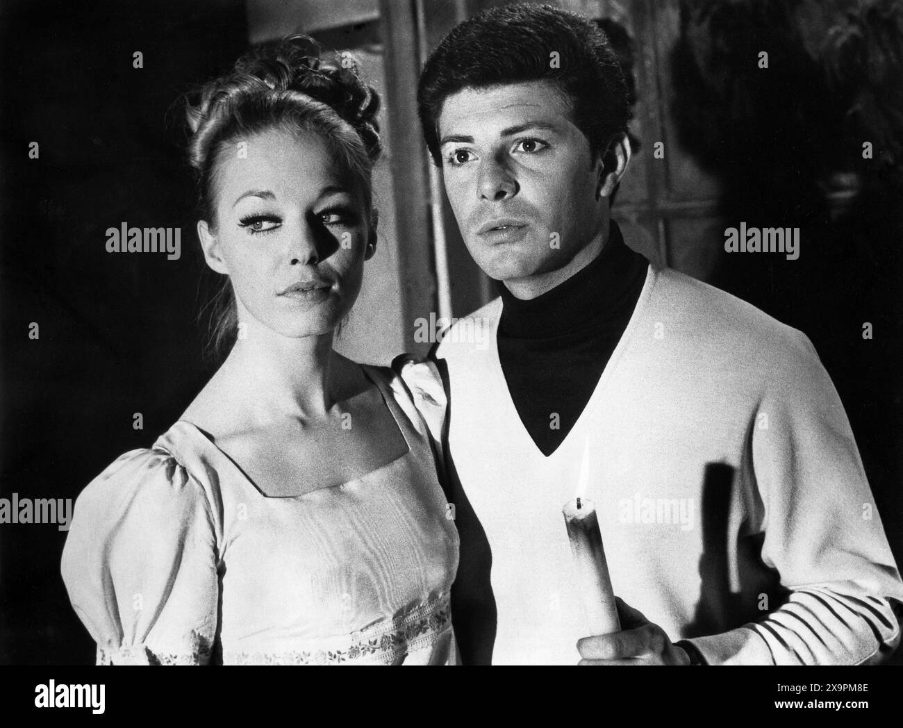 Jill Haworth, Frankie Avalon, on-set of the British film, "The Haunted ...