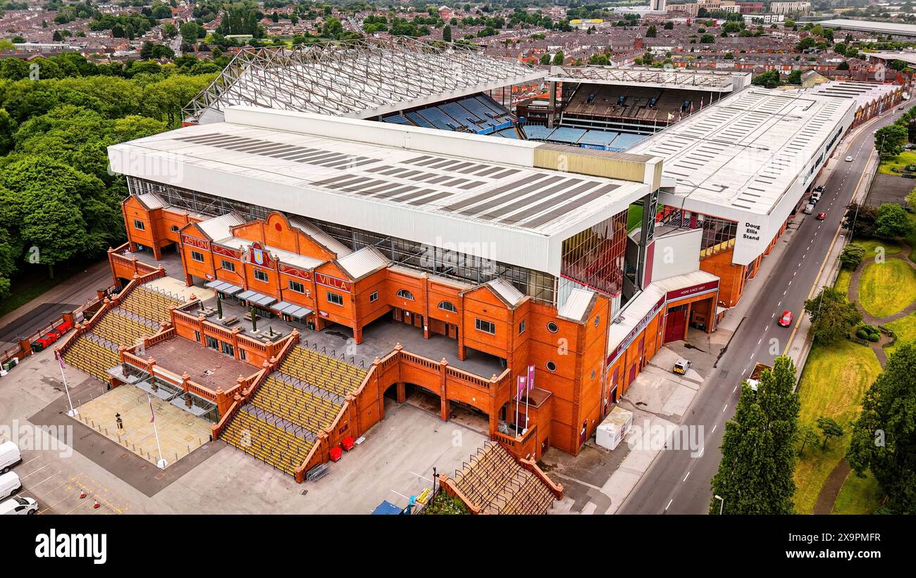 Villa Park - Aston Villa Football Club in Birmingham - aerial view ...