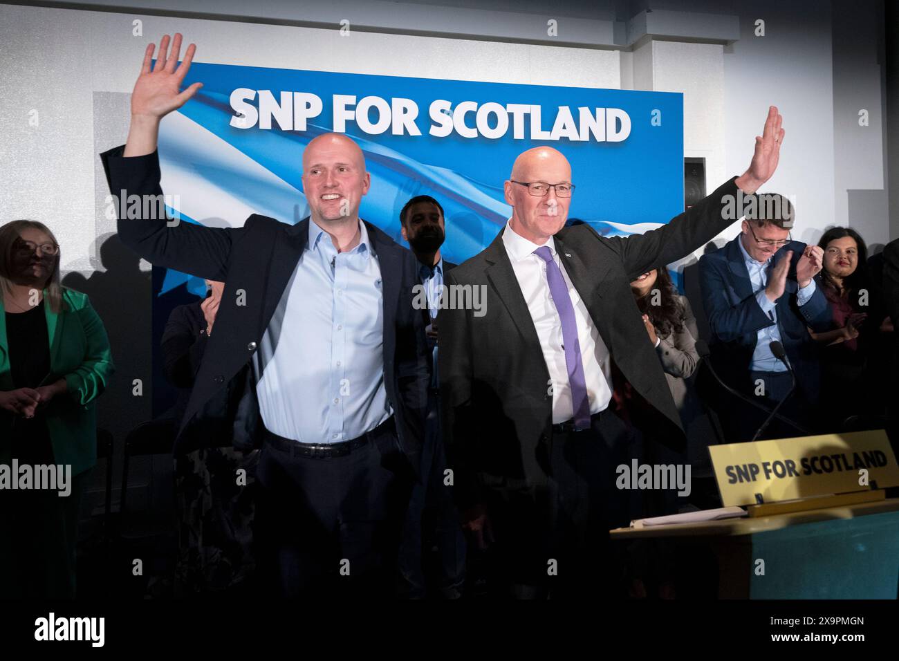 Scottish National Party Leader John Swinney with SNP Westminster leader ...