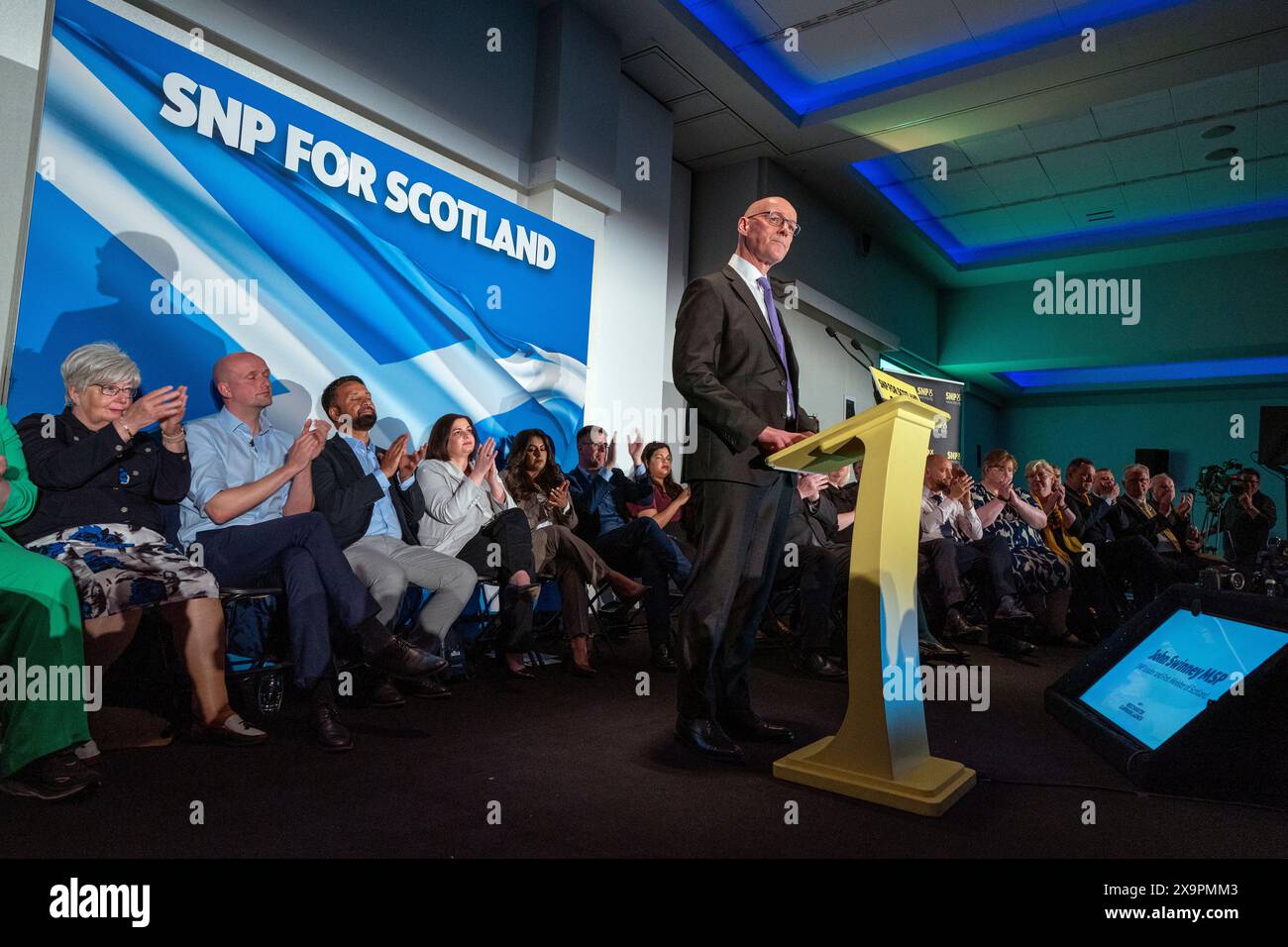 Scottish National Party Leader John Swinney during the SNP General ...