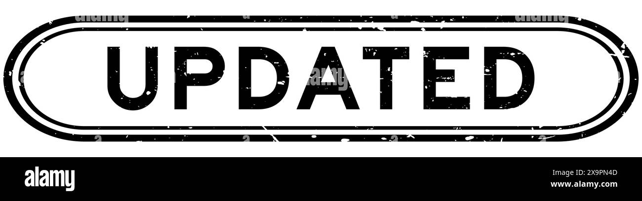 Grunge black updated word rubber seal stamp on white background Stock Vector Image & Art - Alamy