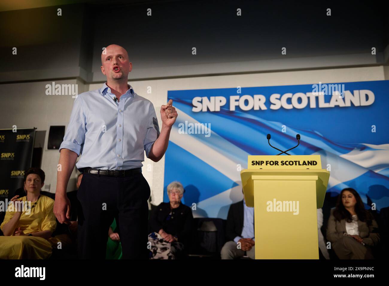 Glasgow Scotland, UK 02 June 2024. Stephen Flynn at the Radisson Blu ...