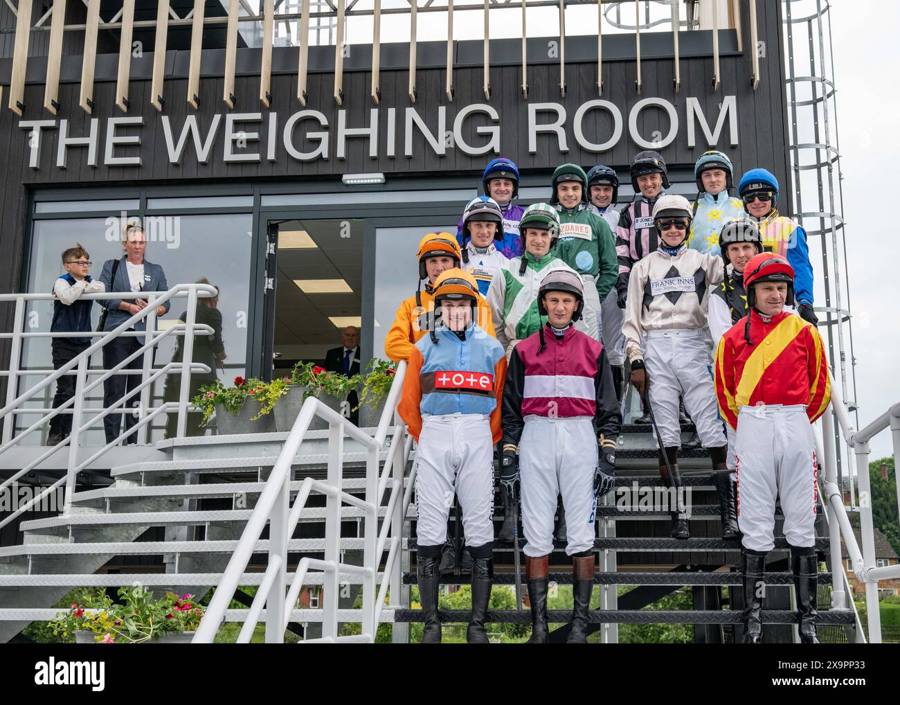 New Weighing Room at Worcester Racecourse Stock Photo - Alamy