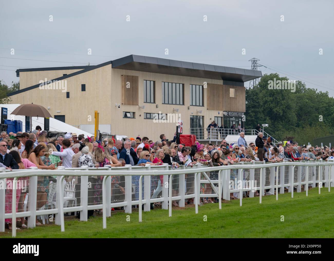 New Weighing Room at Worcester Racecourse Stock Photo - Alamy