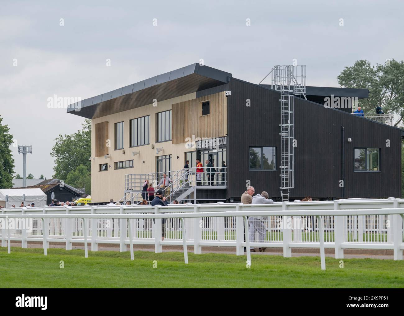 New Weighing Room at Worcester Racecourse Stock Photo - Alamy
