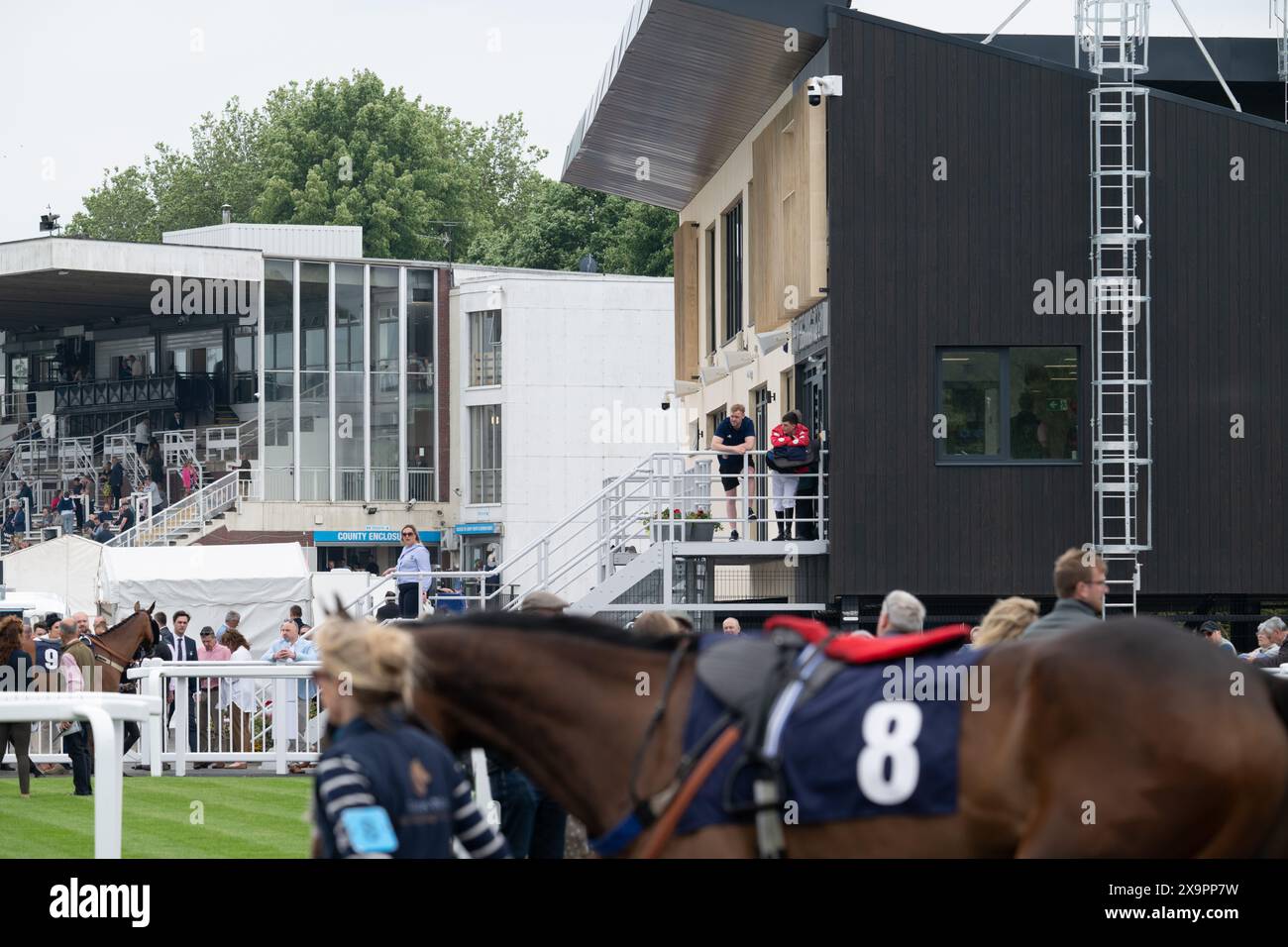 New Weighing Room at Worcester Racecourse Stock Photo - Alamy