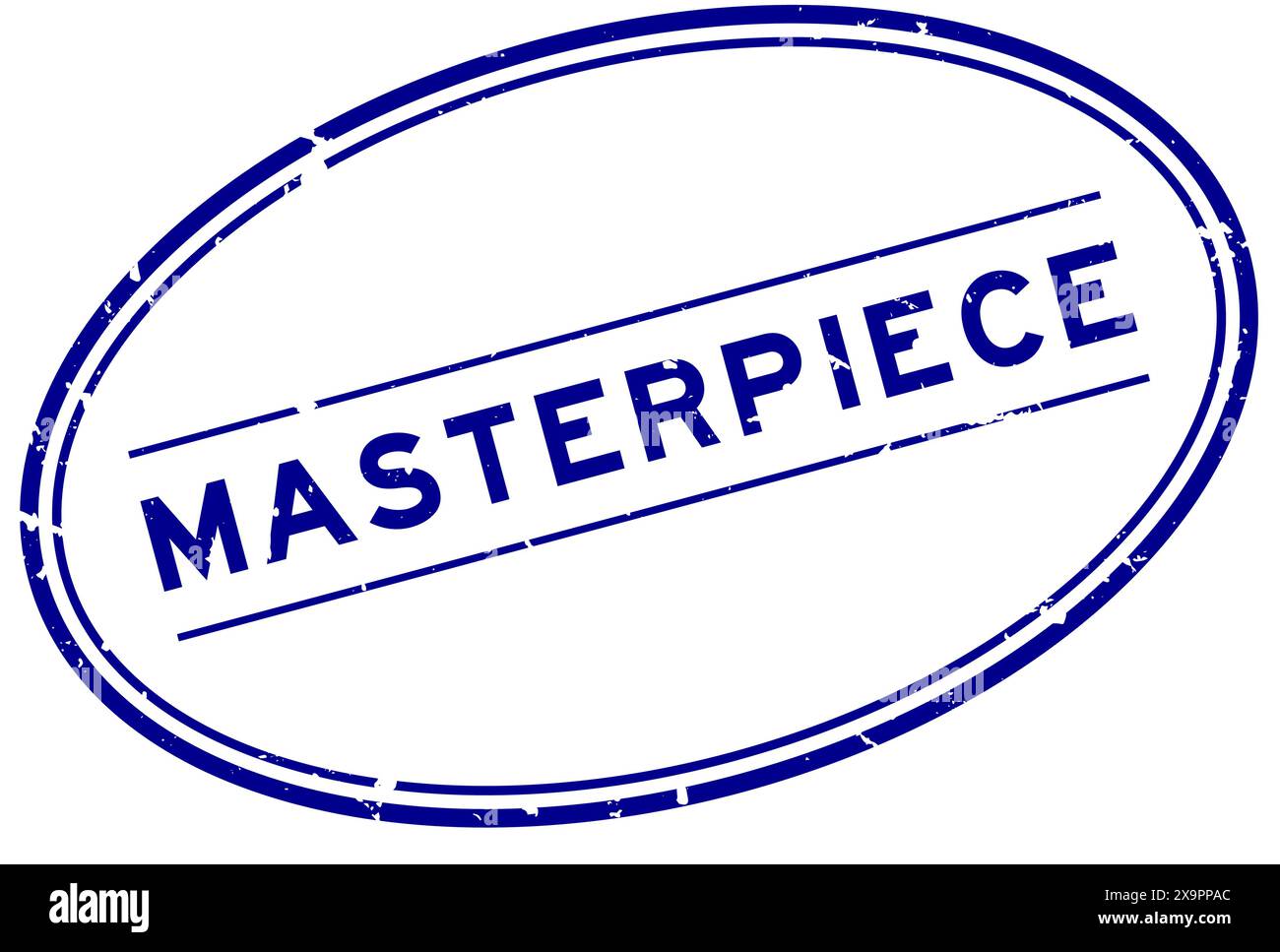Grunge blue masterpiece word Stock Vector Images - Alamy