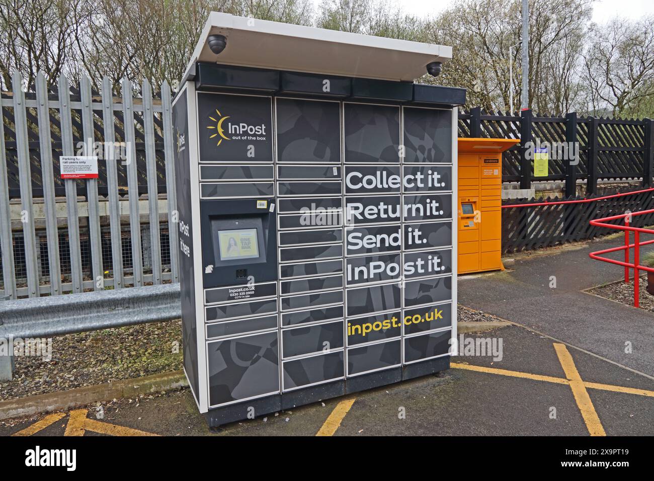 Inpost and Amazon Parcel collection points Stock Photo - Alamy