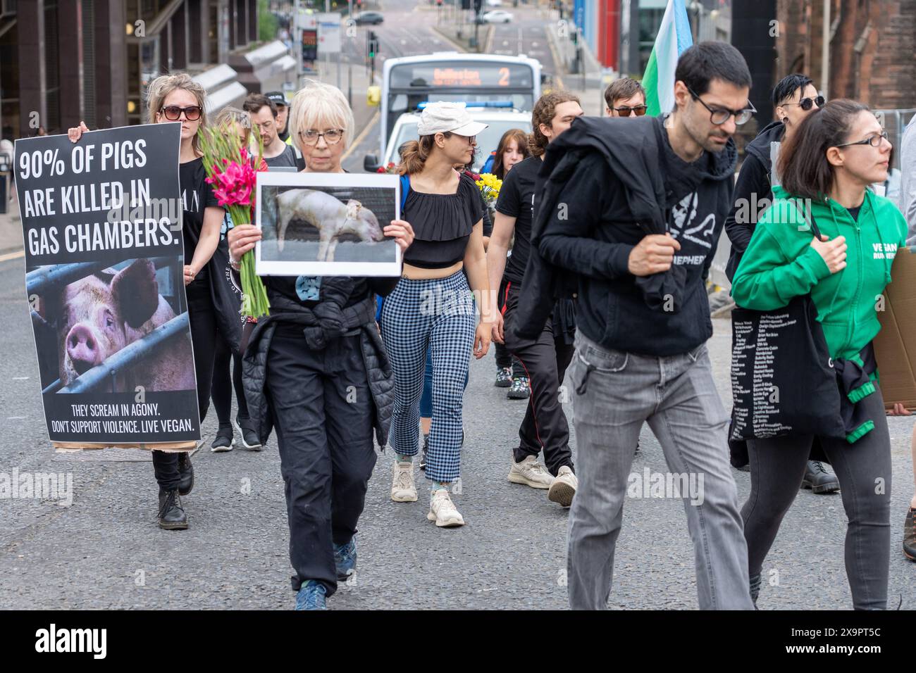 Glasgow, Scotland, UK. 2nd June, 2024. Silent March from Kelvingrove ...
