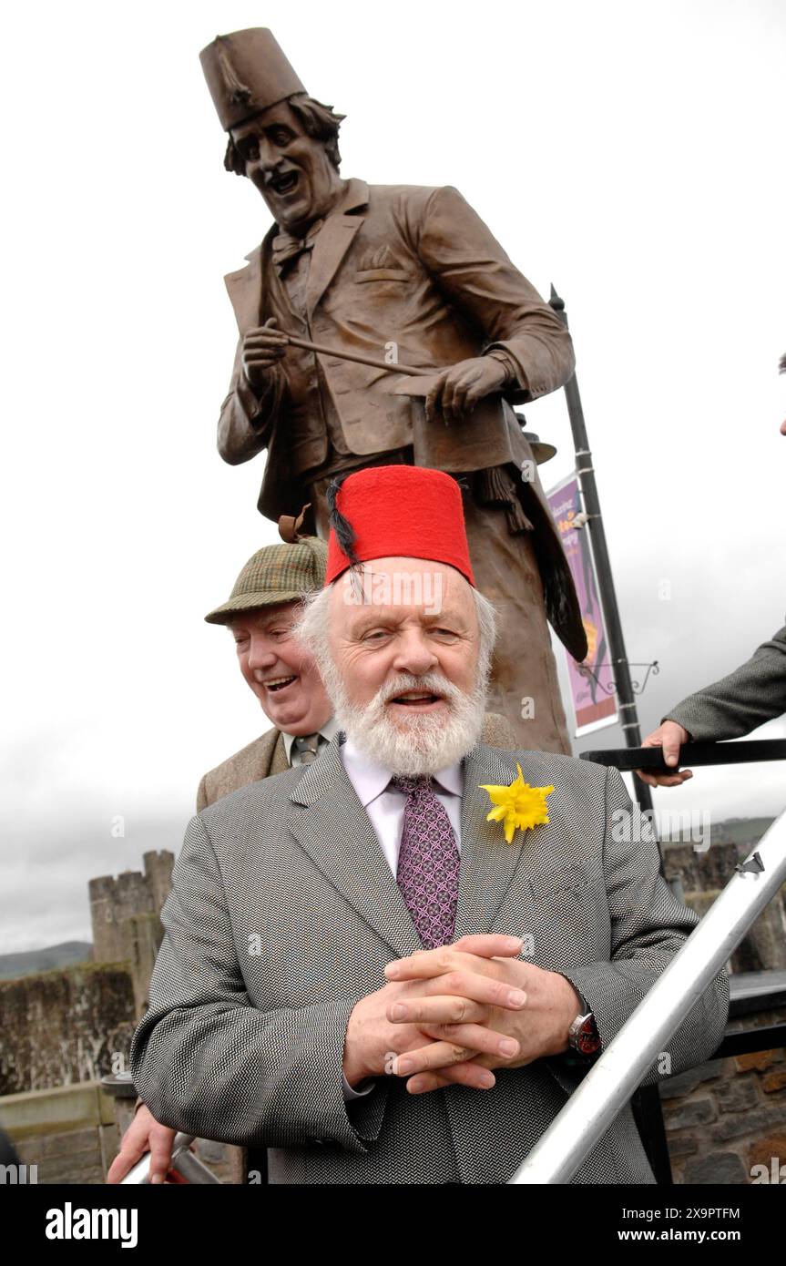 Actor and movie star , Welsh born, Sir Anthony Hopkins unveils a statue ...