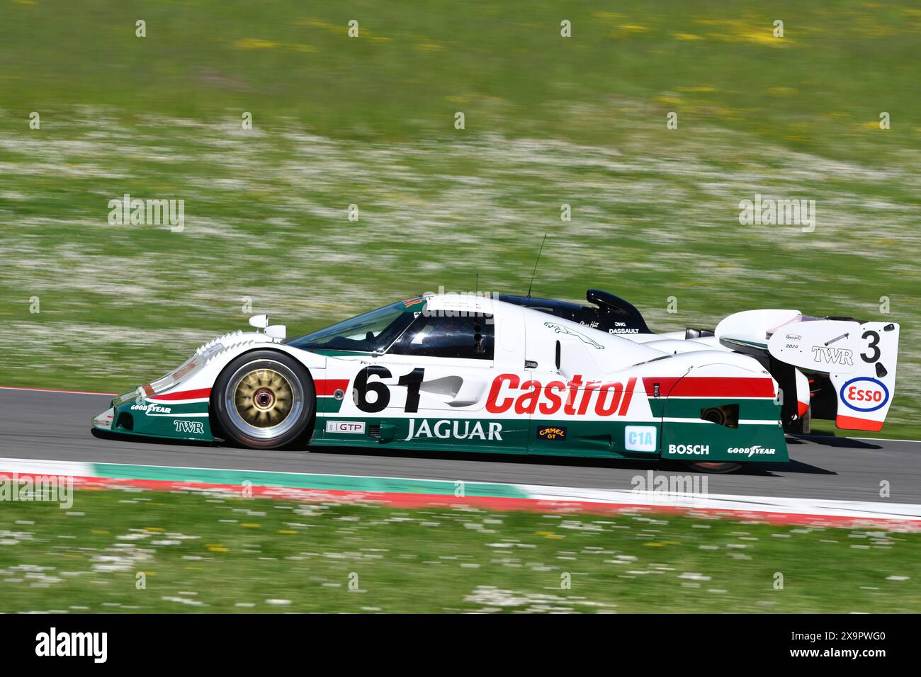 Scarperia, 5 April 2024: Jaguar XJR-10 1990 group C year 1990 in action during Mugello Classic ...