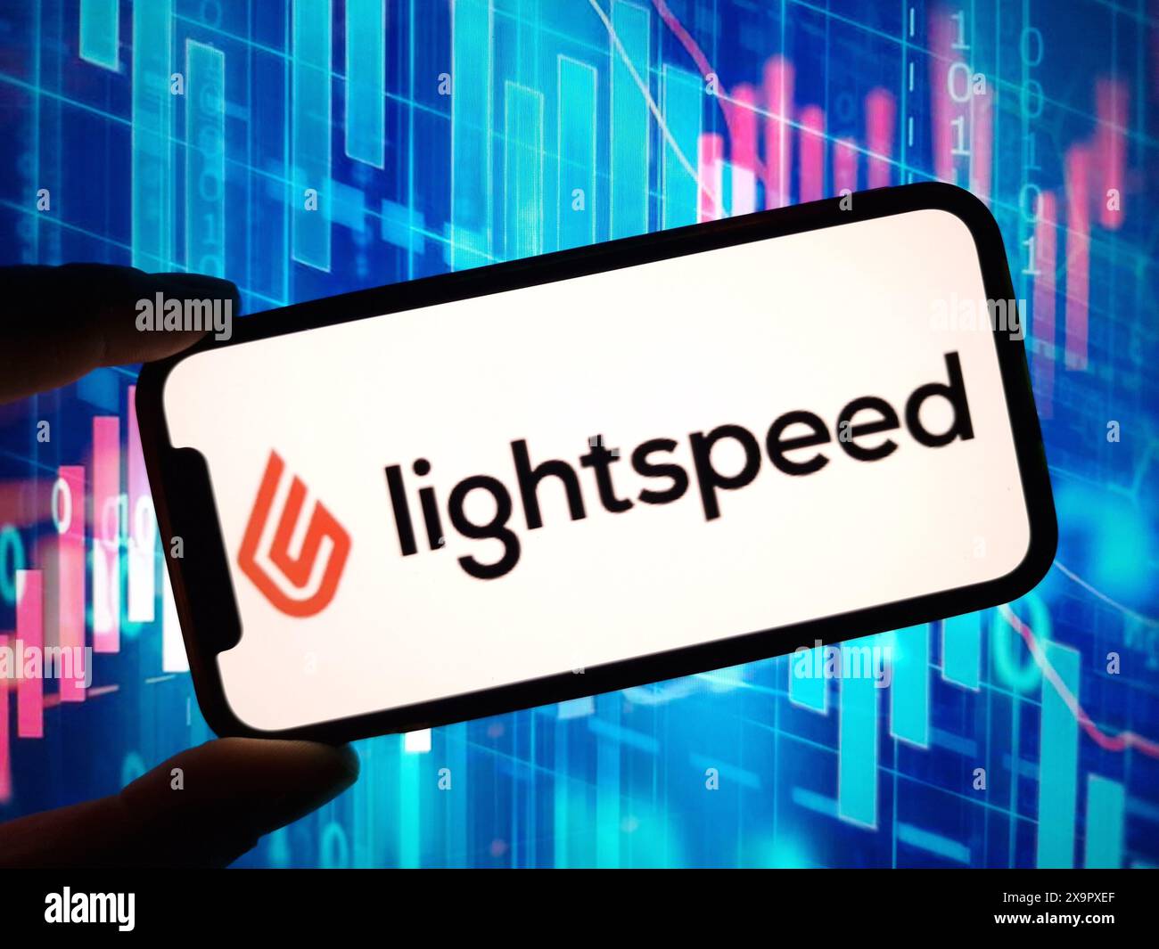 Konskie, Poland - May 30, 2024: Lightspeed POS company logo displayed ...