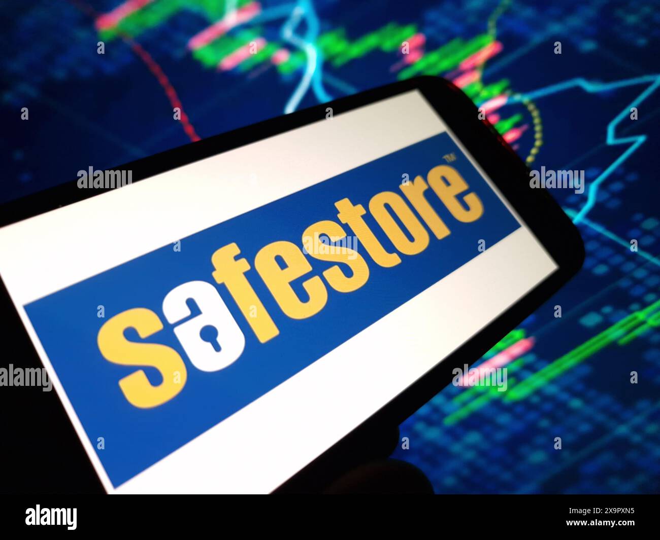 Konskie, Poland - May 30, 2024: Safestore company logo displayed on ...