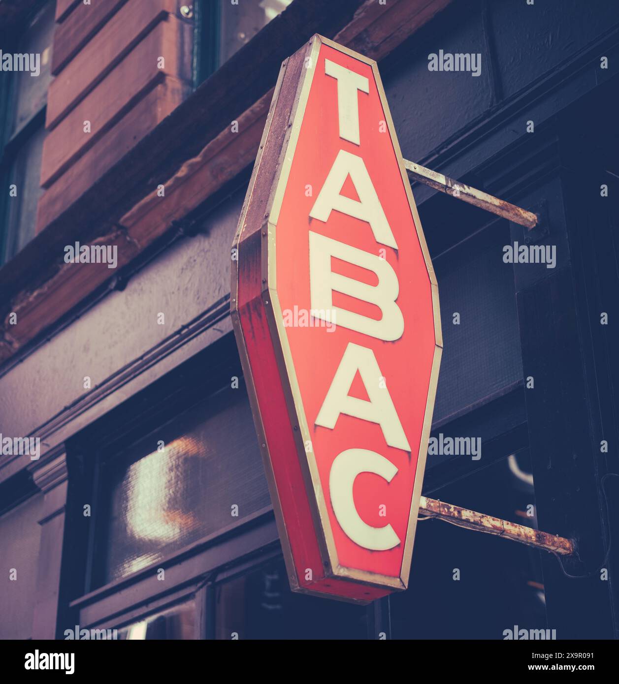 A Sign For Tabacco (Tabac) On A Backstreet In Paris, France Stock Photo ...