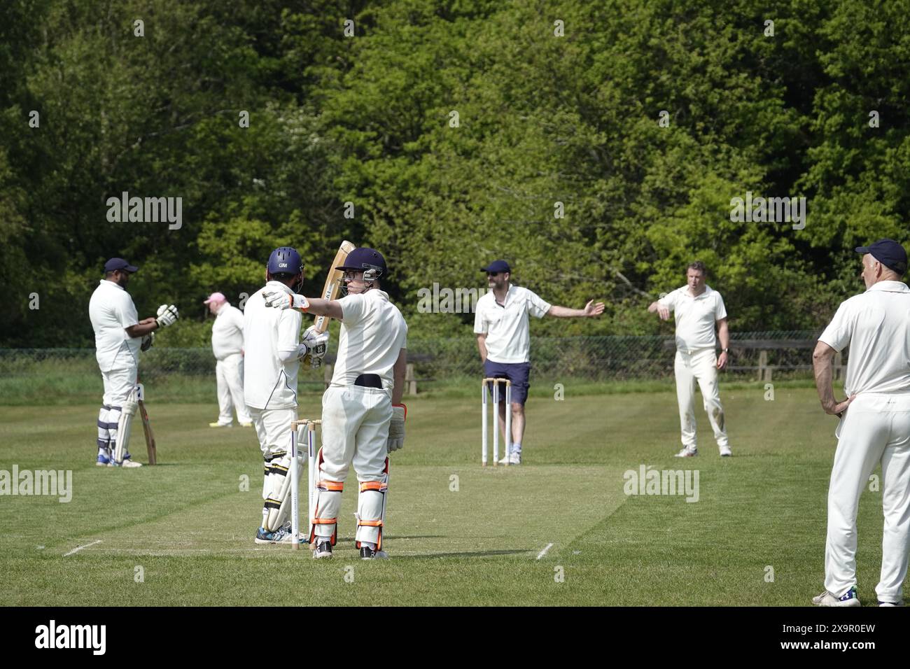 HEADLEY, Surrey, UK - 11th May, 2024 Village cricket on the village ...