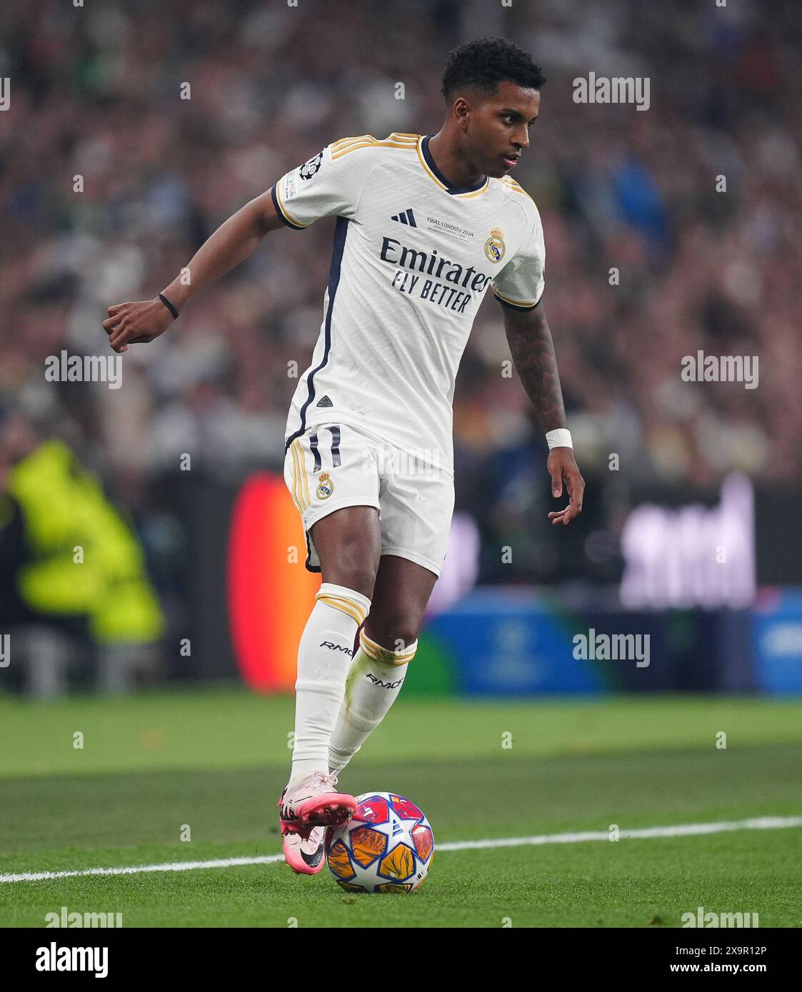 Real Madrid's Rodrygo during the UEFA Champions League final at Wembley ...