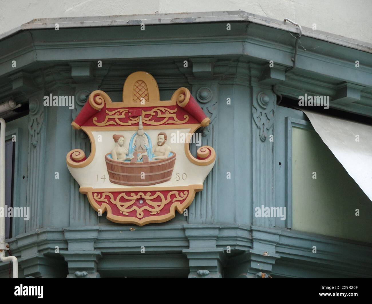 Bad, Thermal, altes Schild, Altstadt, Baden bei Wien, 2024, Manfred ...