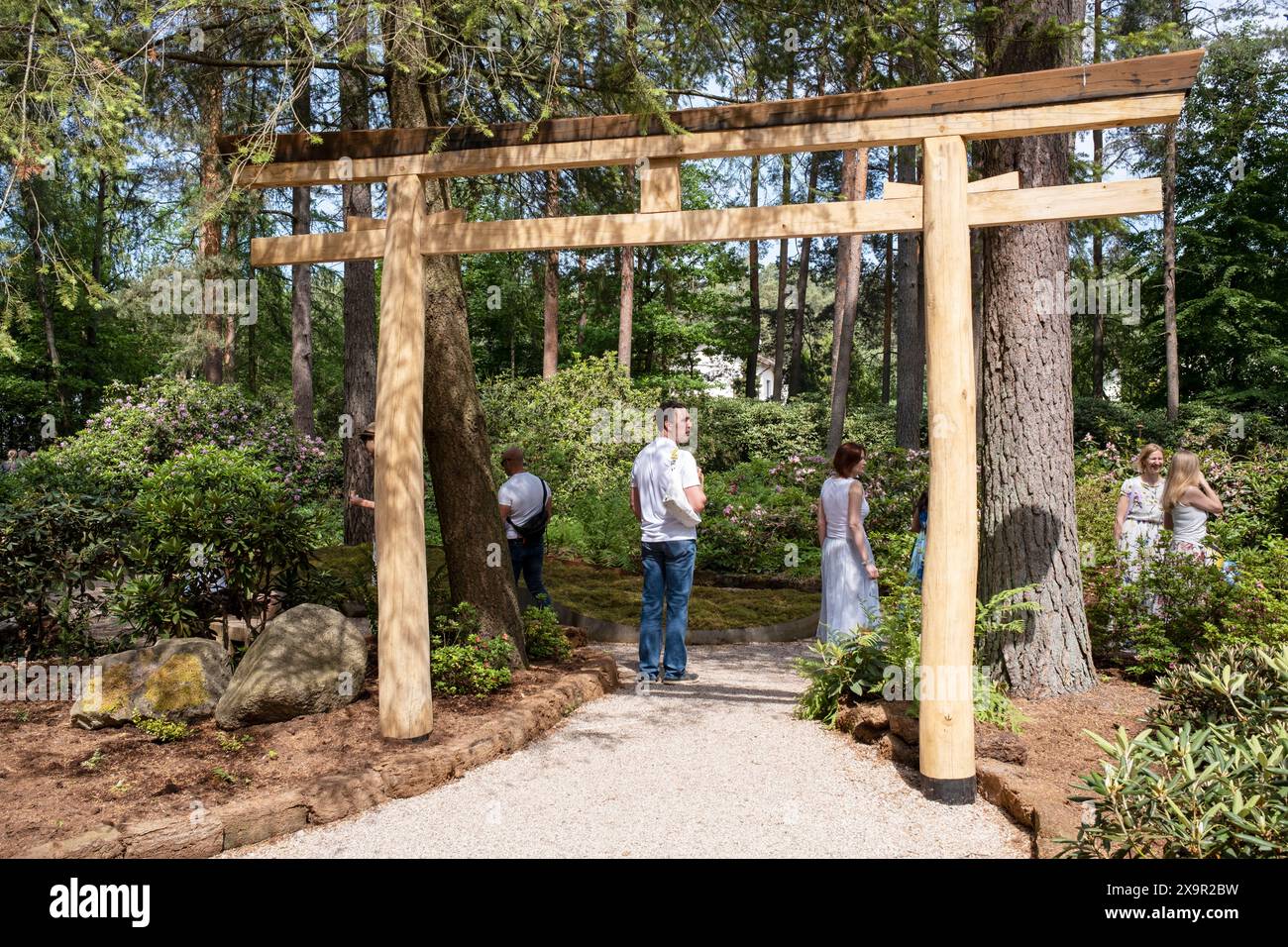 Japanese Garden Gate Torii in Experimental and Breeding Nursery of ...