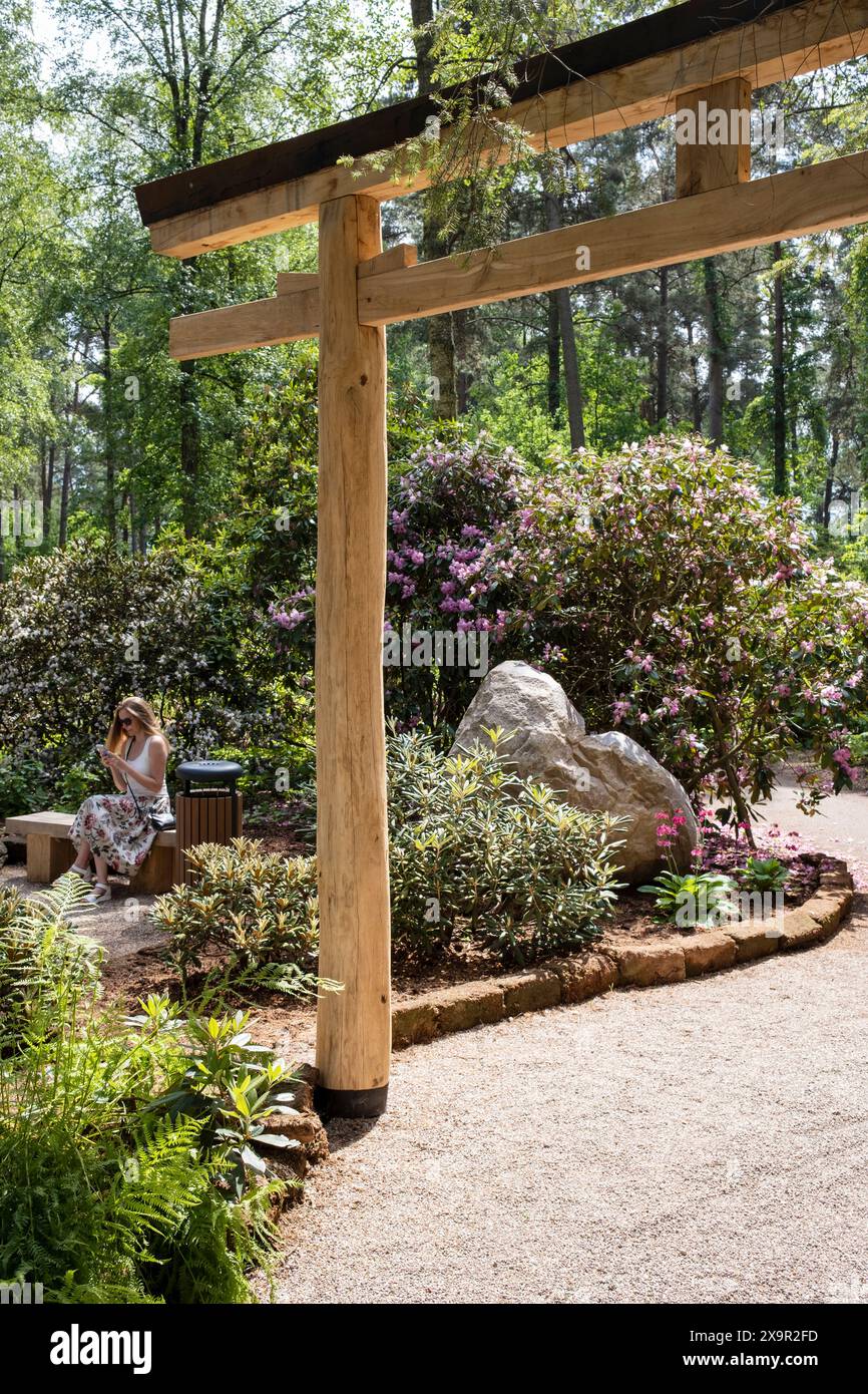 Japanese Garden Gate Torii in Experimental and Breeding Nursery of ...