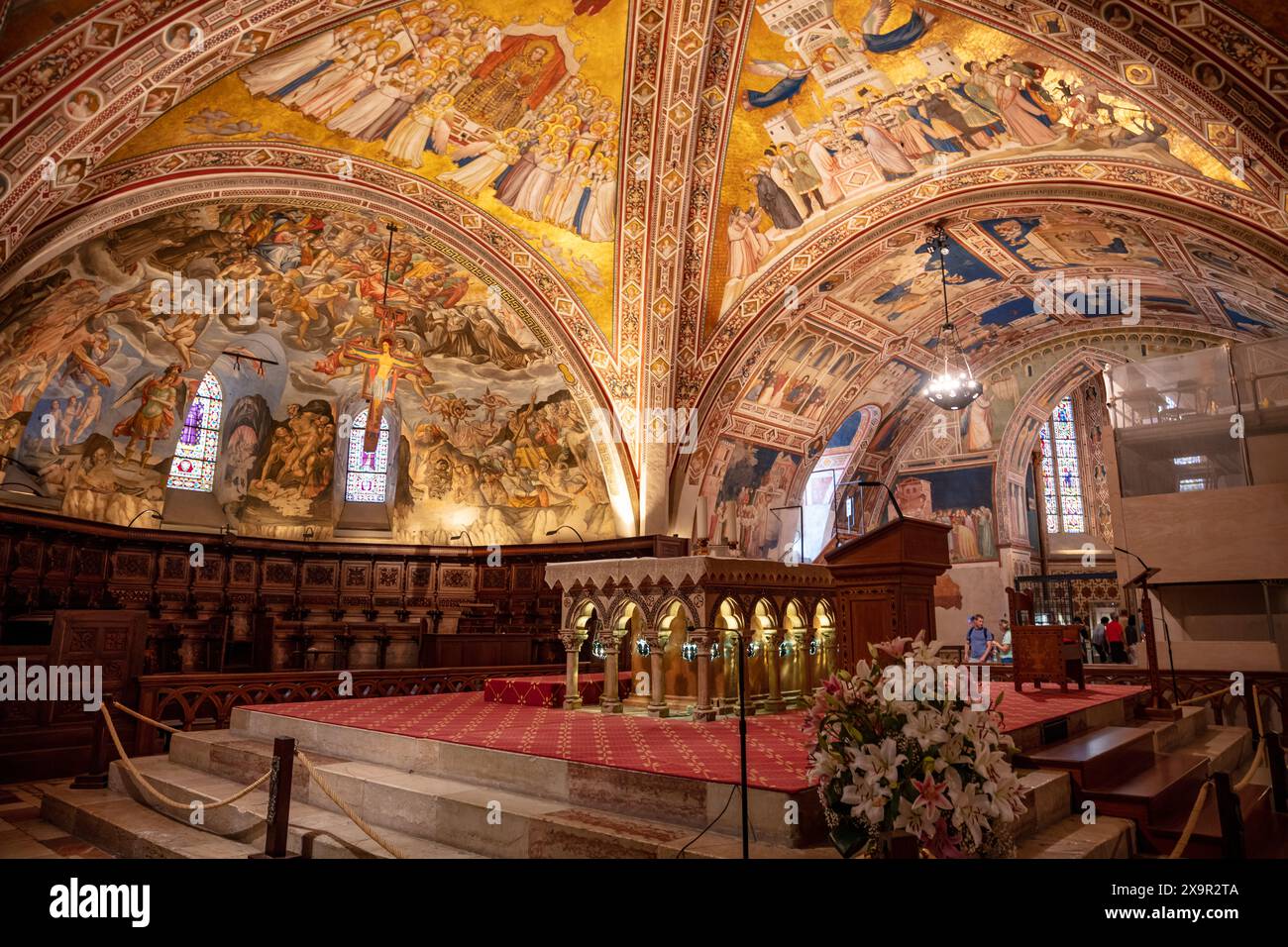 Interior of church in Assisi, Italy Stock Photo - Alamy