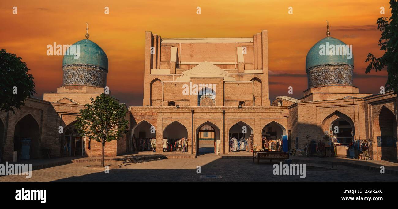 ancient Islamic muslim madrasah Barak Khan in Tashkent in Uzbekistan ...