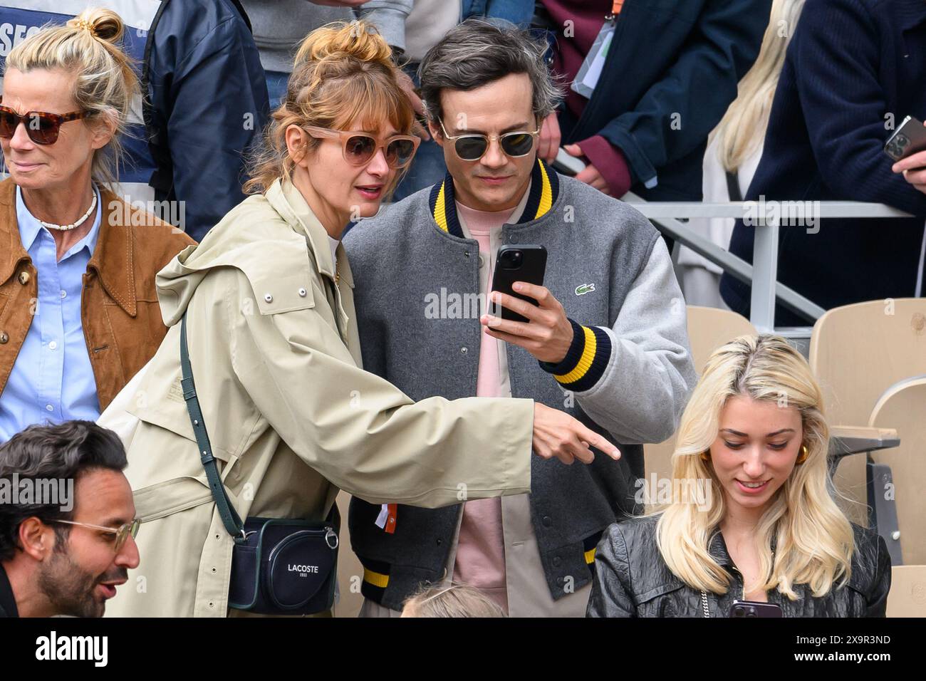 Paris, France. 02nd June, 2024. Caroline Anglade and her husband ...