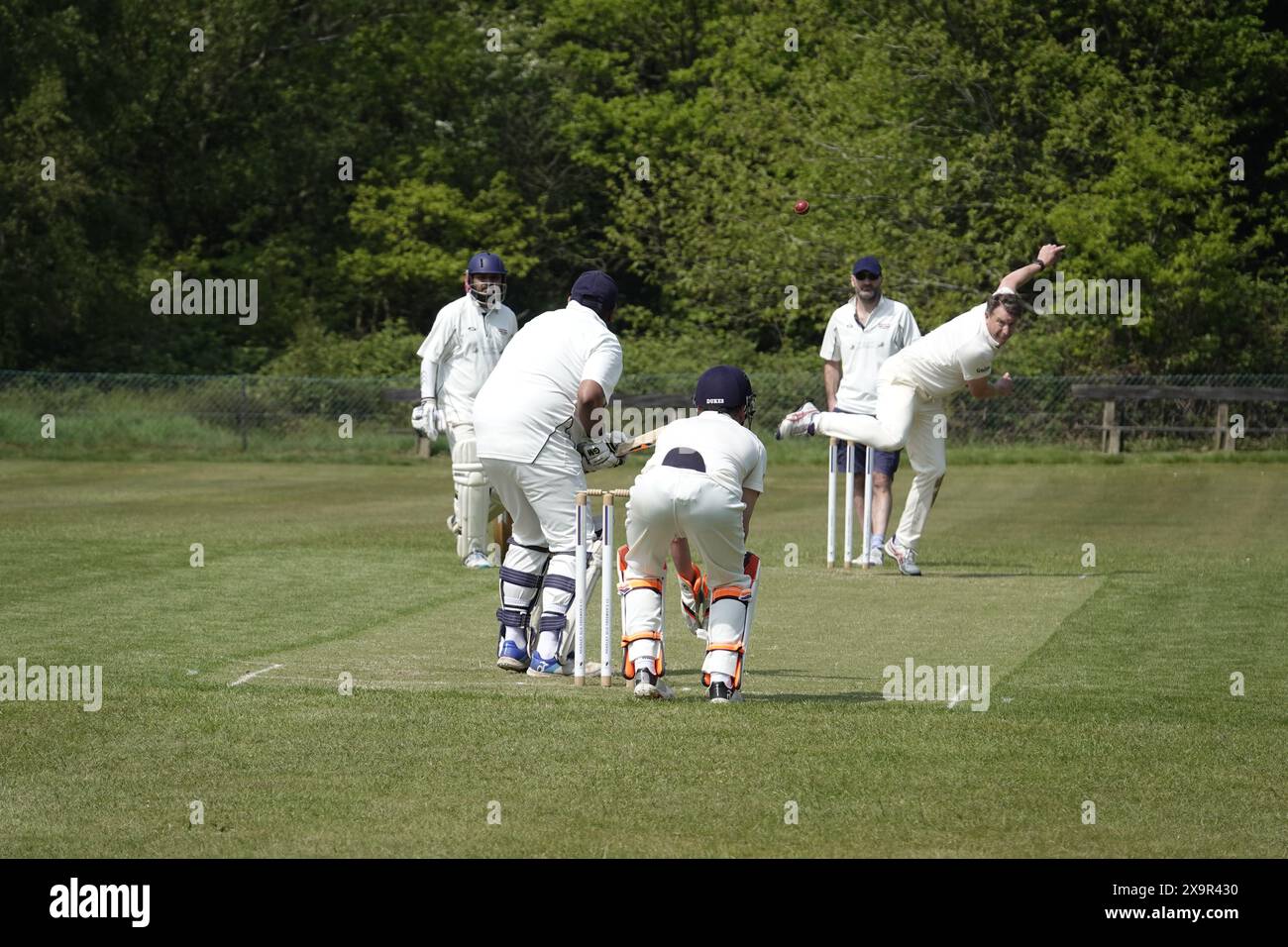 HEADLEY, Surrey, UK - 11th May, 2024 Village cricket on the village ...