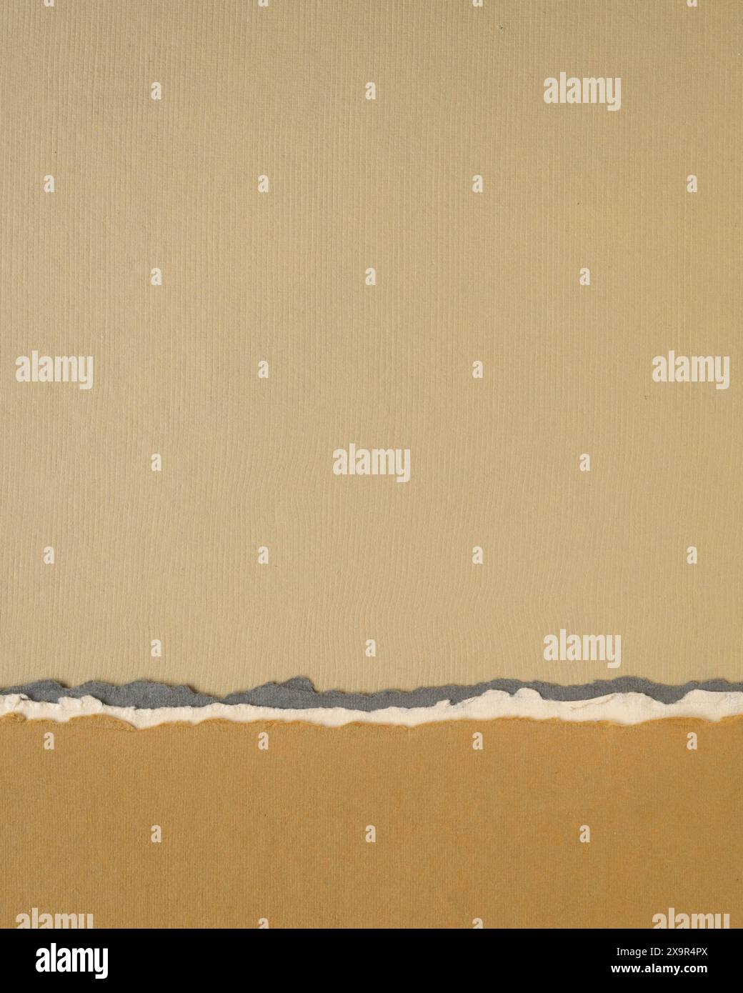 abstract paper landscape in earth tones - collection of handmade ...