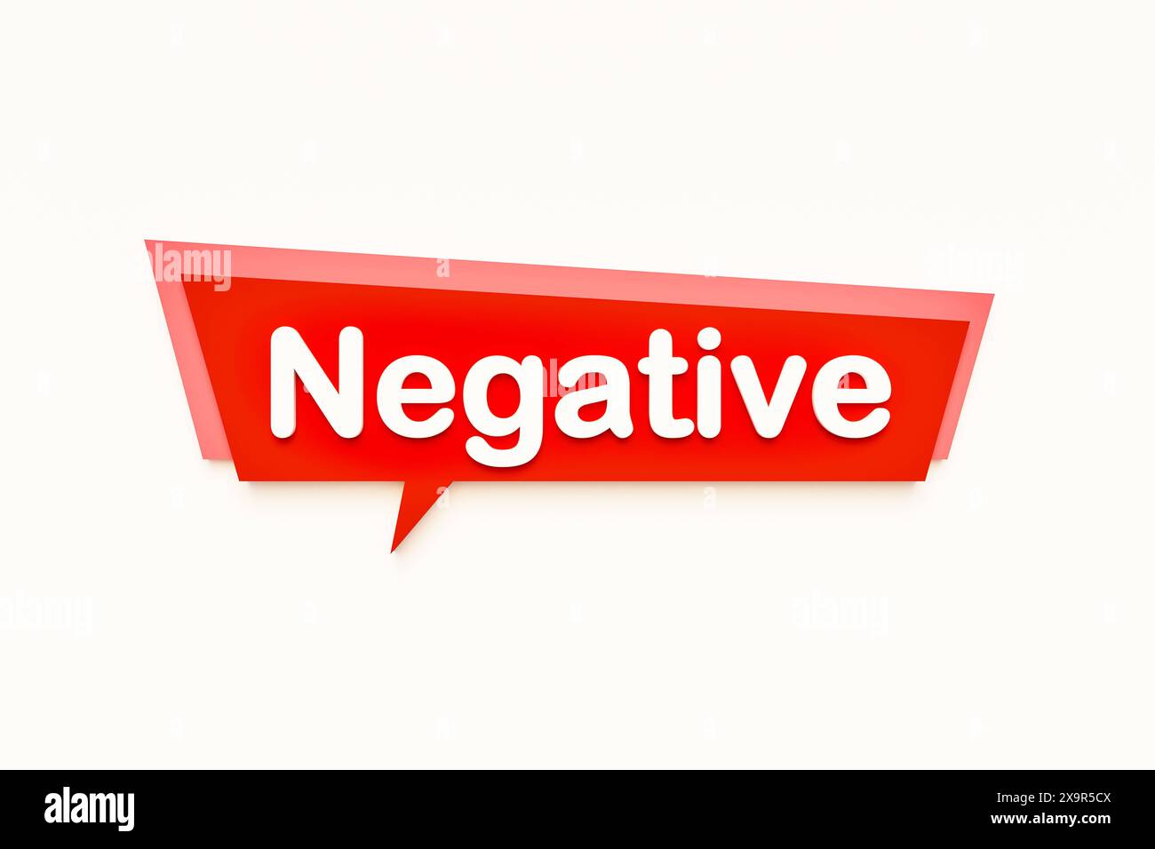 Negative Negative, colored cartoon speech bubble, white text. Minus ...