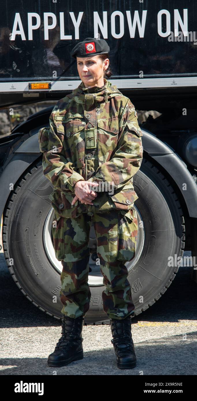 Irish army during a show for the public, Limerick, Ireland 05/05/2024 ...