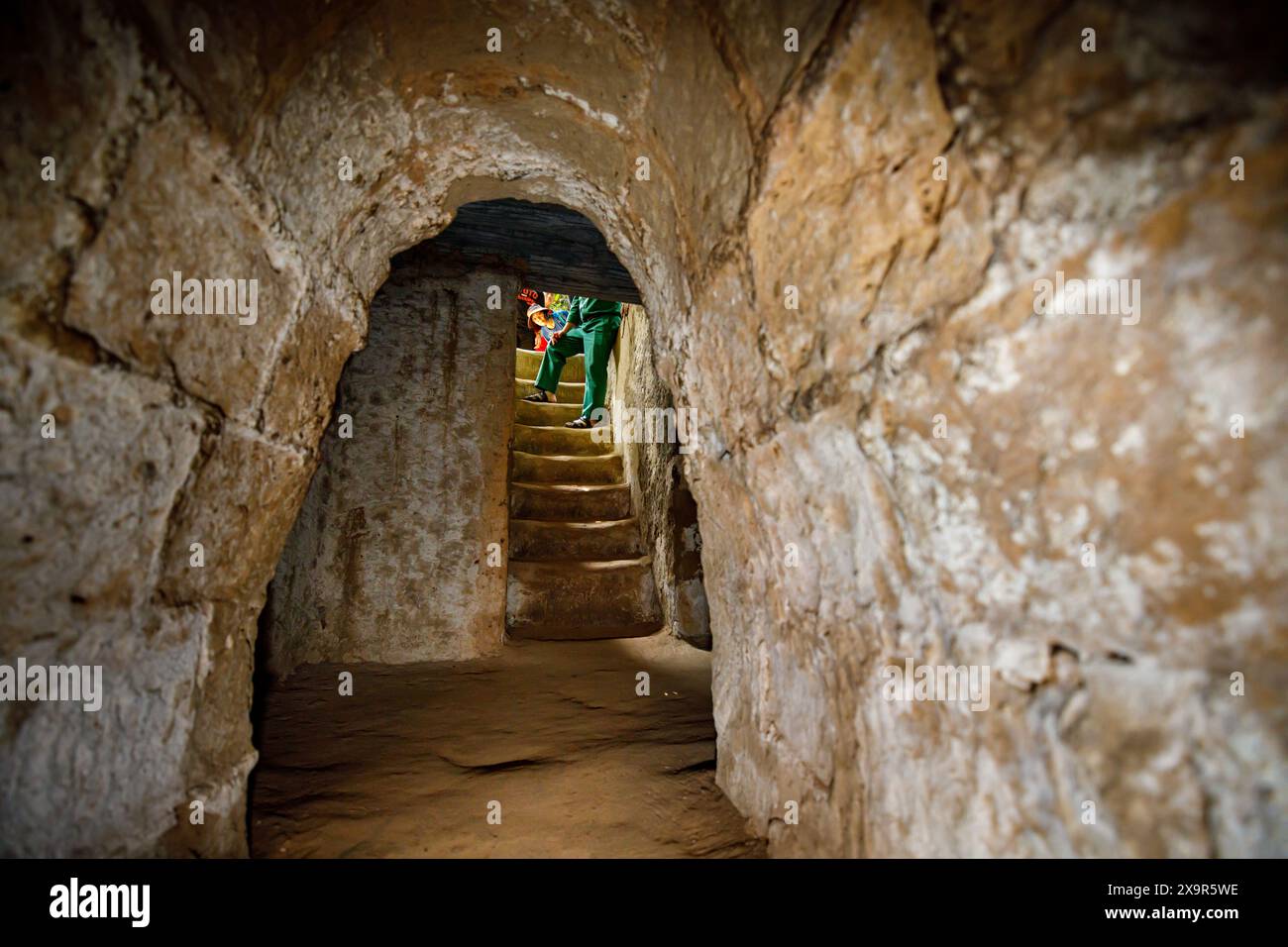 The Vietnam War tunnel of Cu Chi at Saigon in Vietnam Stock Photo - Alamy