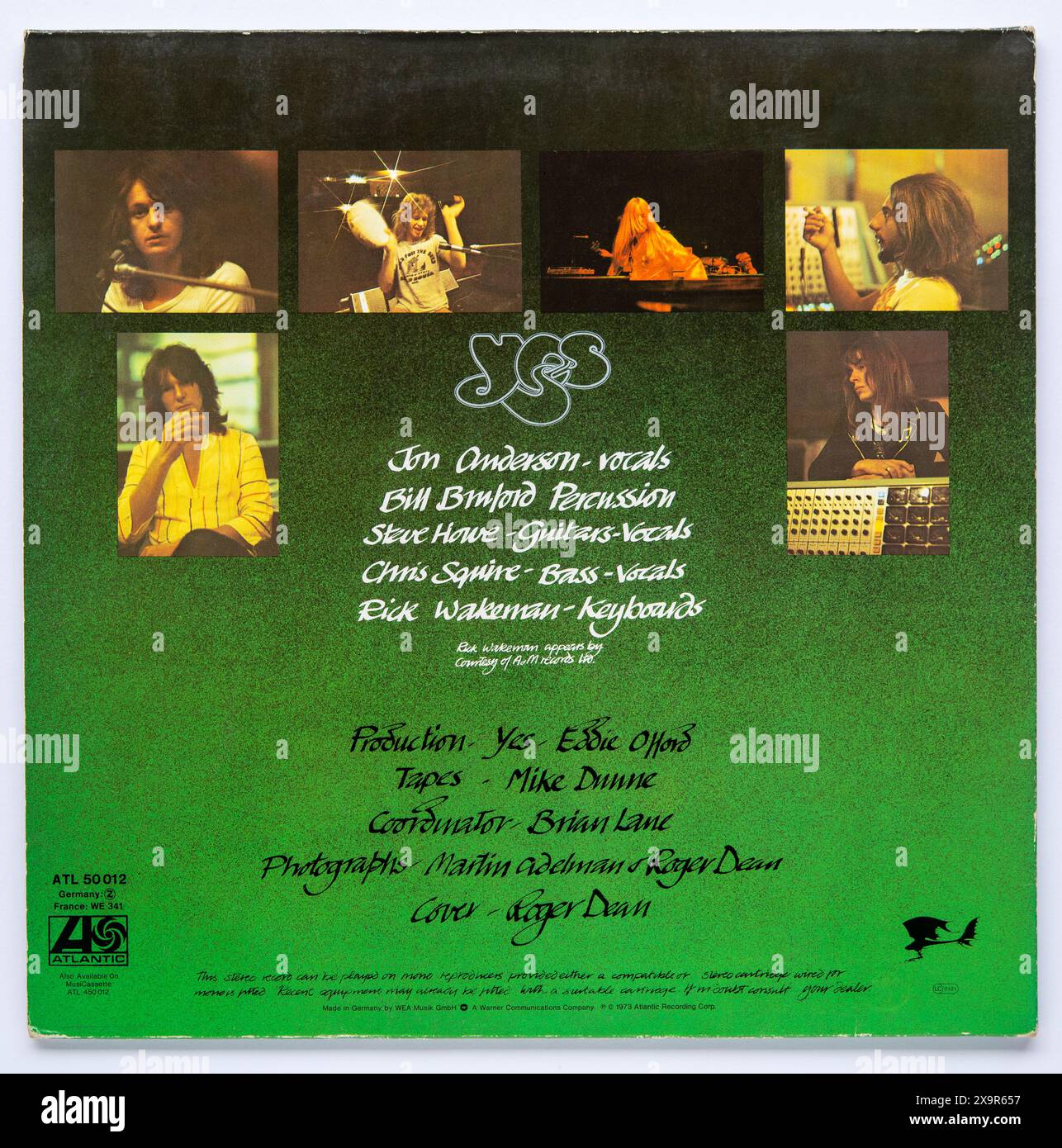 Back cover of Close to the Edge, the fifth studio album by British ...