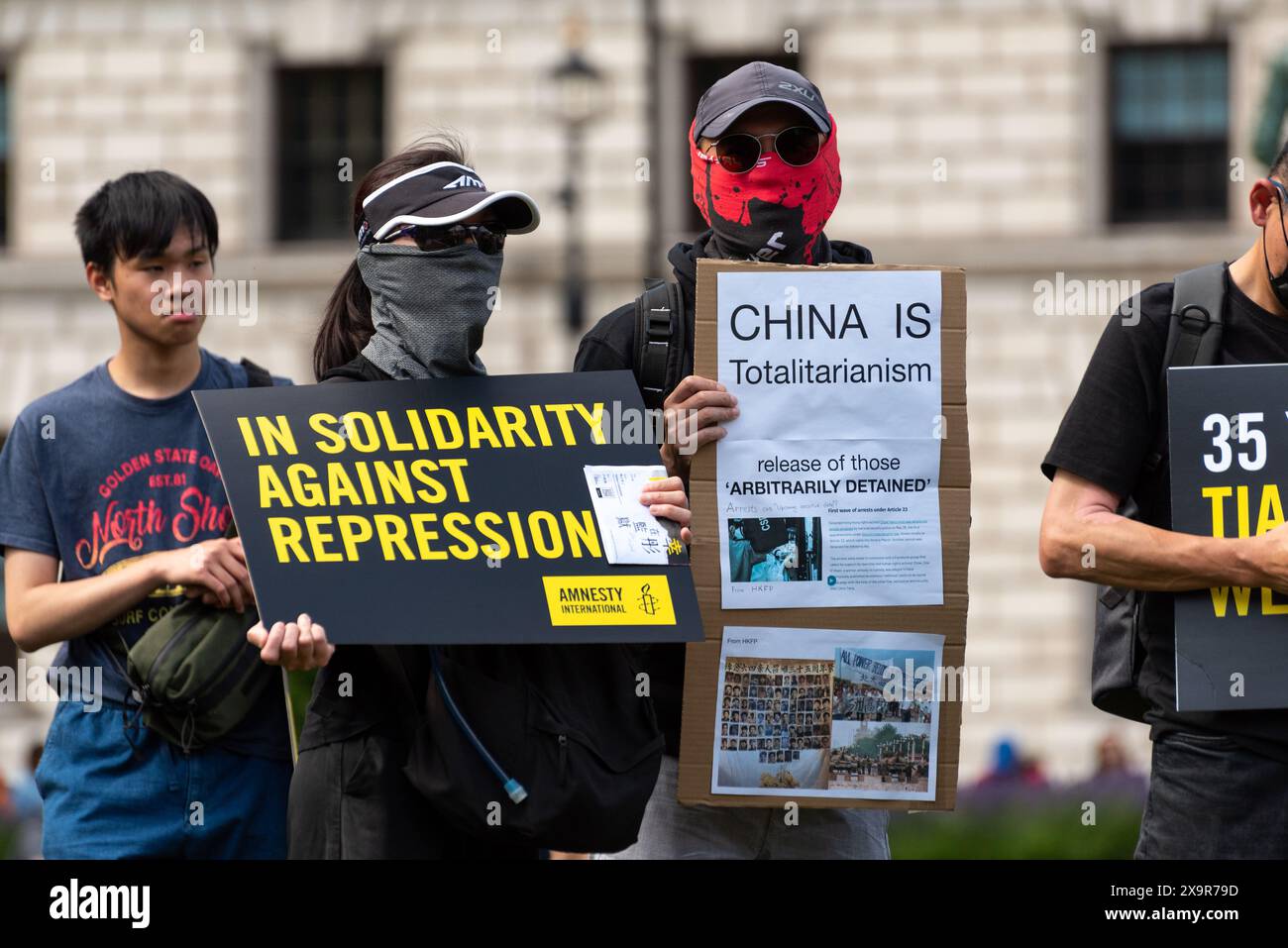 London, UK. 2 June 2024. Hong Kongers and Chinese gather in Parliament ...