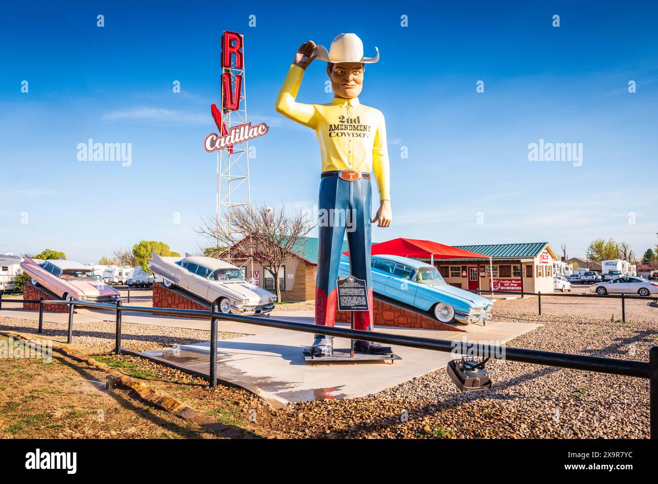 Second Amendment Cowboy statue, formerly the Muffler Man, at the ...
