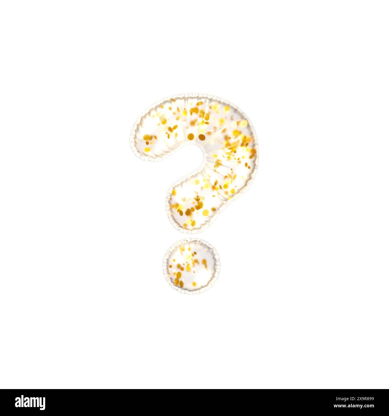 3d render gold question mark hi-res stock photography and images - Alamy