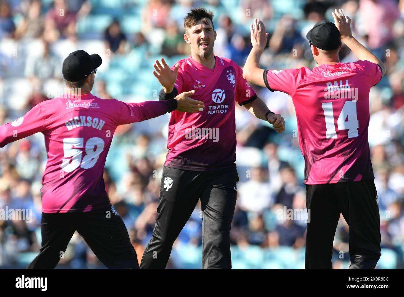 London, England. 2nd Jun 2024. Craig Overton celebrates taking the ...