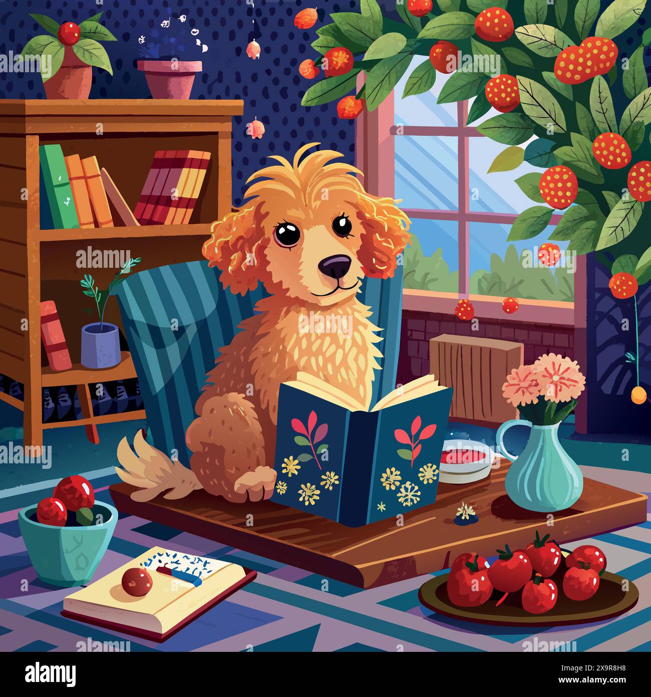 Labradoodle clipart Stock Vector Images - Alamy