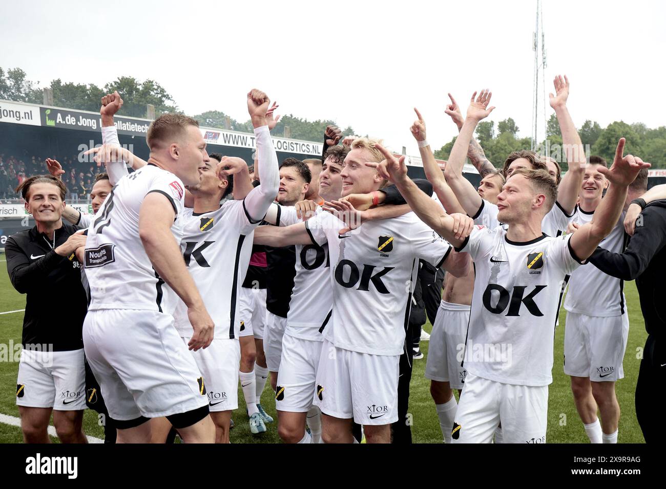 ROTTERDAM - NAC Breda goalkeeper Pepijn van de Merbel, Boyd Lucassen of ...